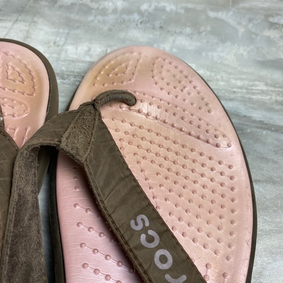 CROCS | Shoes | Crocs Athens Flip Flops Sandals Size Womens Pink And ...